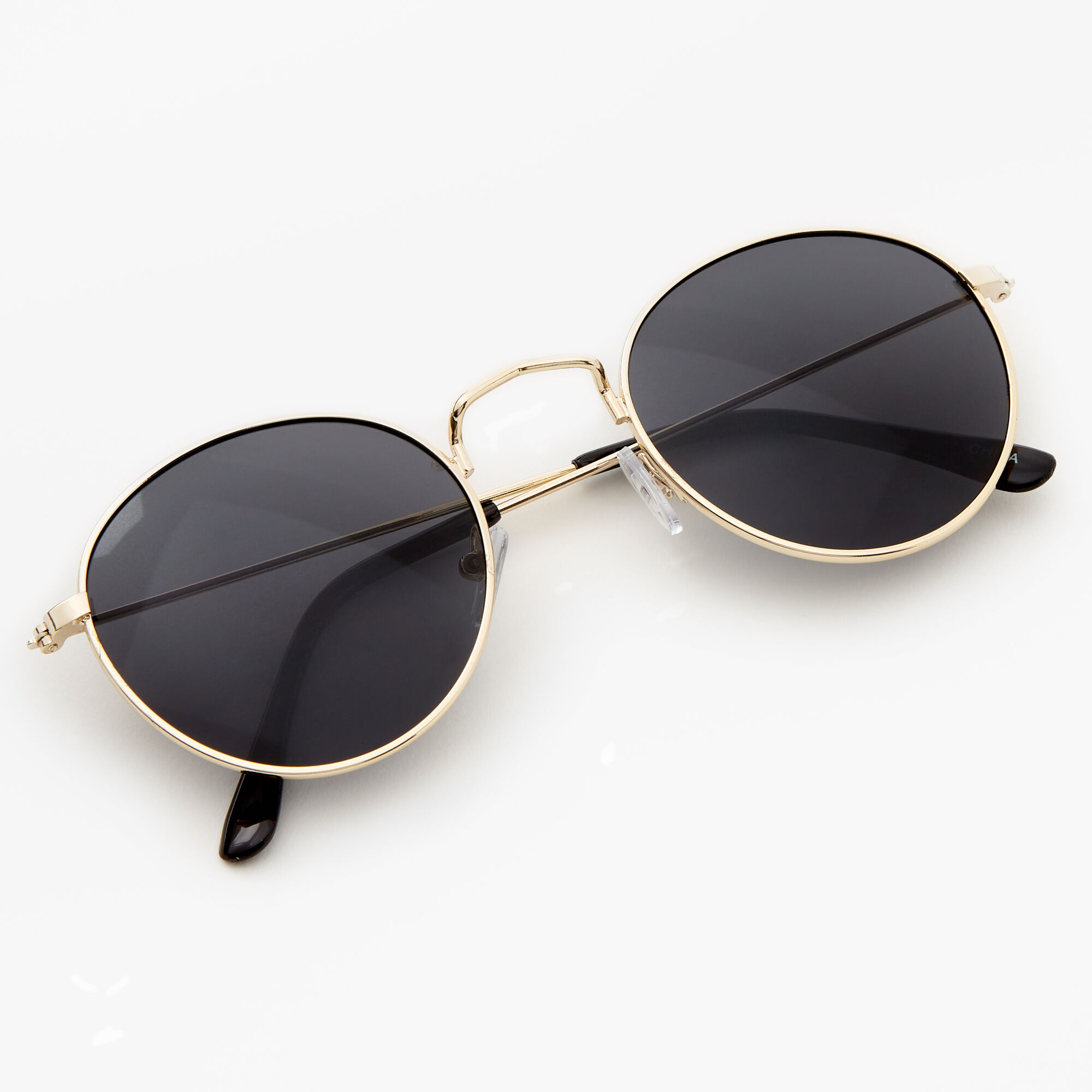 Retro Round Tinted Sunglasses Black Icing Us