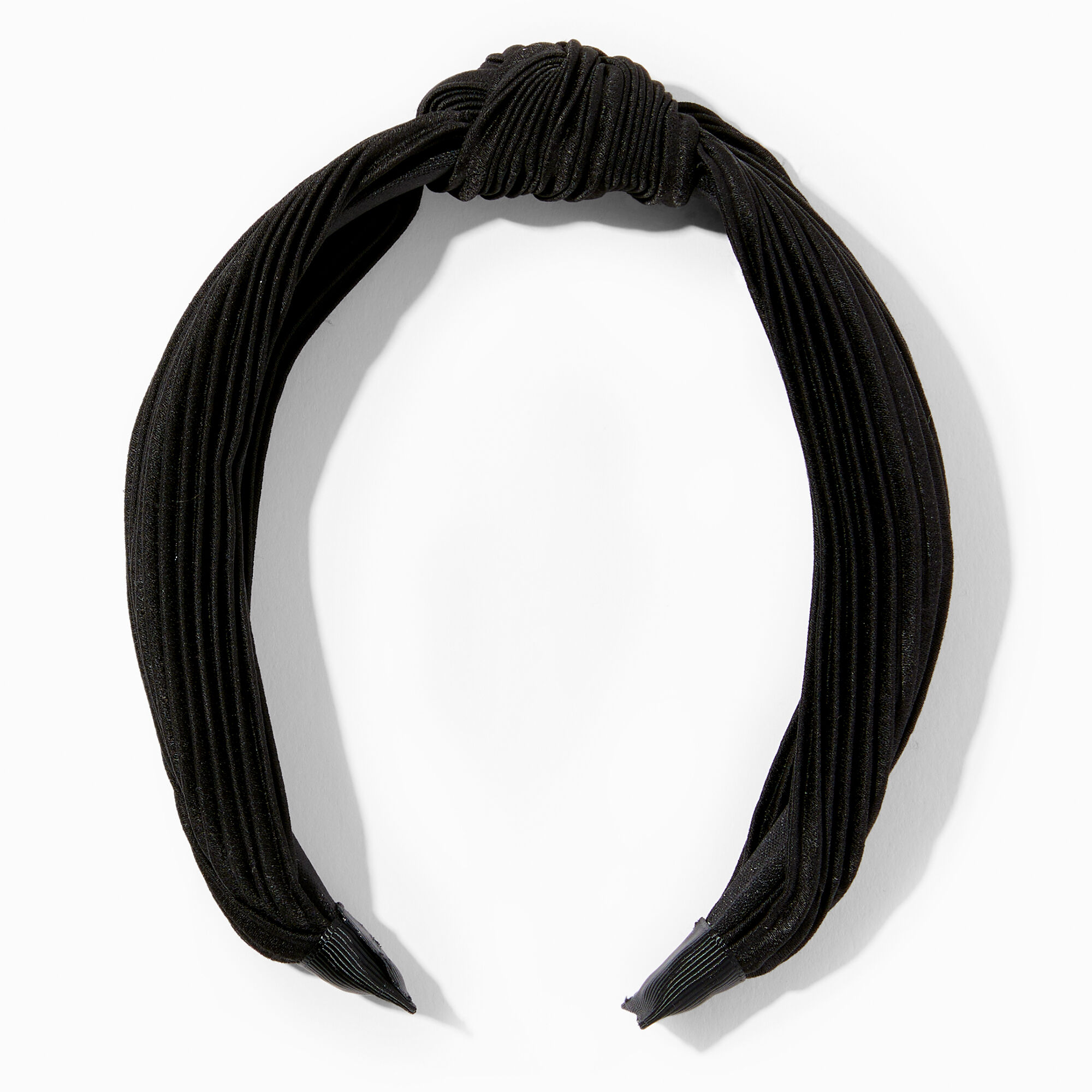 Black Pleated Knotted Headband